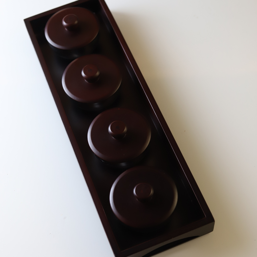 Rectangular Tray and Steel bowl set (Set of 4) – Gramien'O